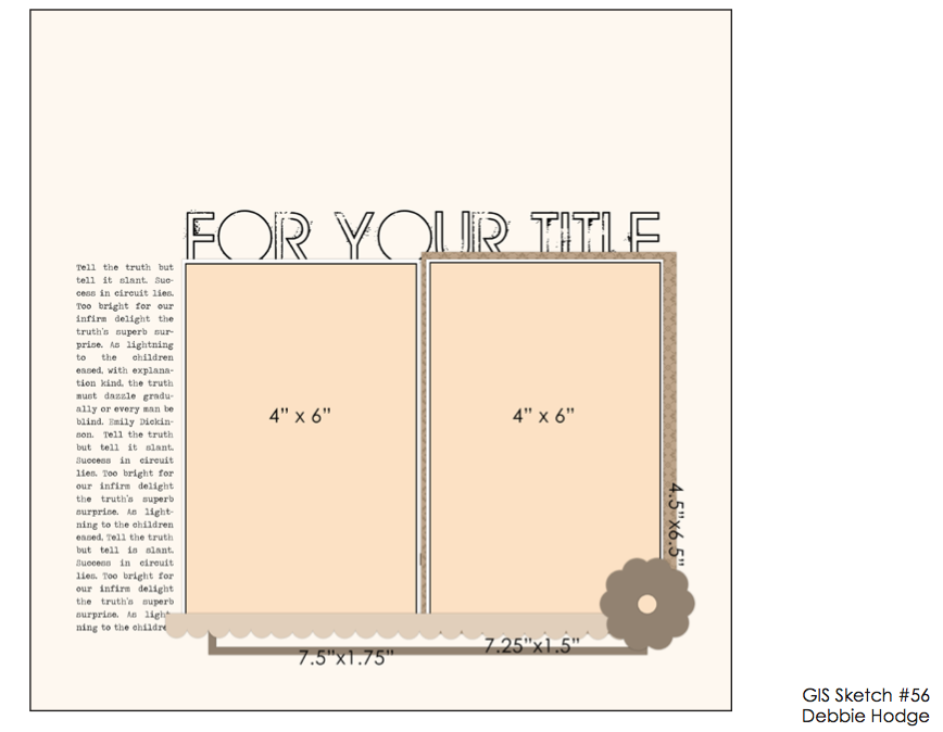 Marie-Pierre: a double page layout based on a sketch