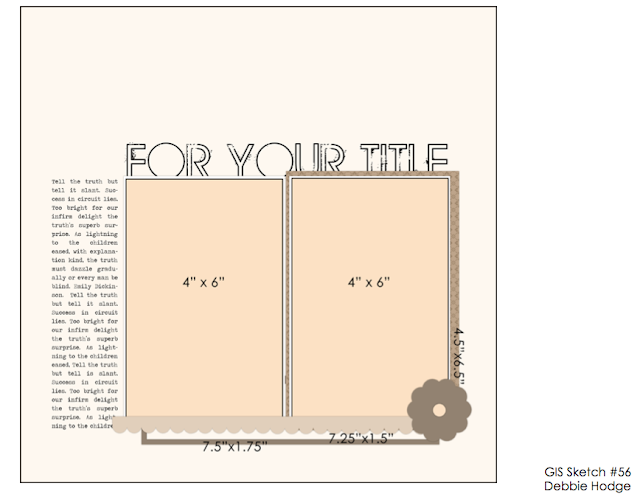 Marie-Pierre: a double page layout based on a sketch