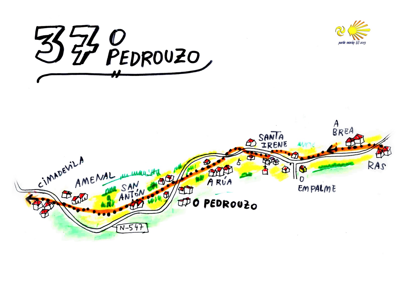 Xurde Morán: MAPAS DEL CAMINO PRIMITIVO - “ETAPA 13: PEDORUZO - MONTE ...