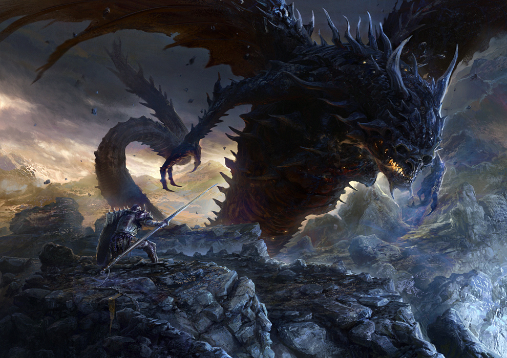 A dragons lair - images gallery: Dragon - Demon wyrm vs warrior (noah-kh)