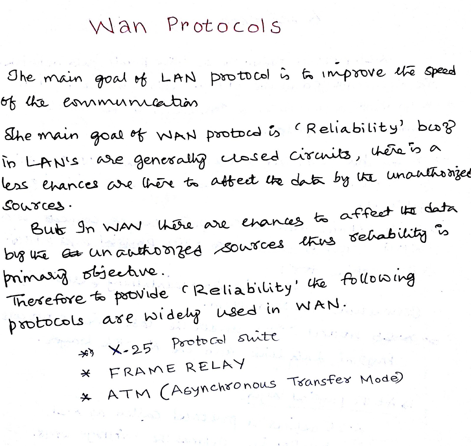 Networking(DCCN): WAN Protocols