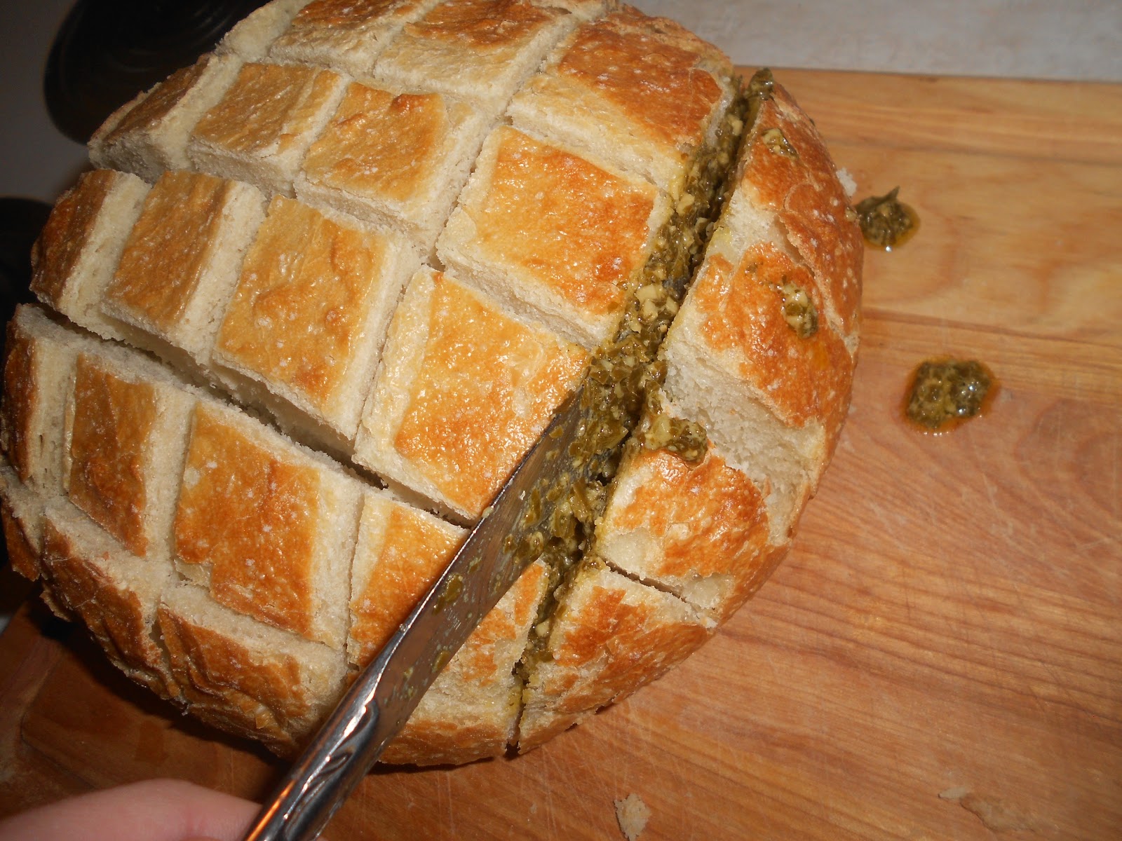Hominy Girl: Bloomin' Basil Bread!