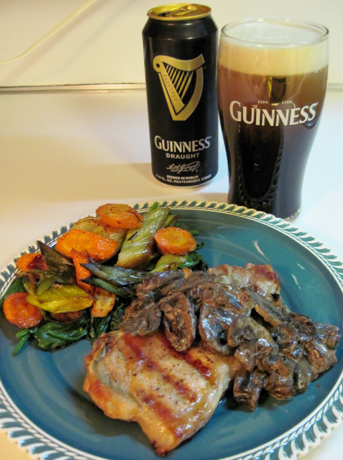 Carolina Sauce Company: Irish Grilled Pork Chops with Creamy Guinness ...