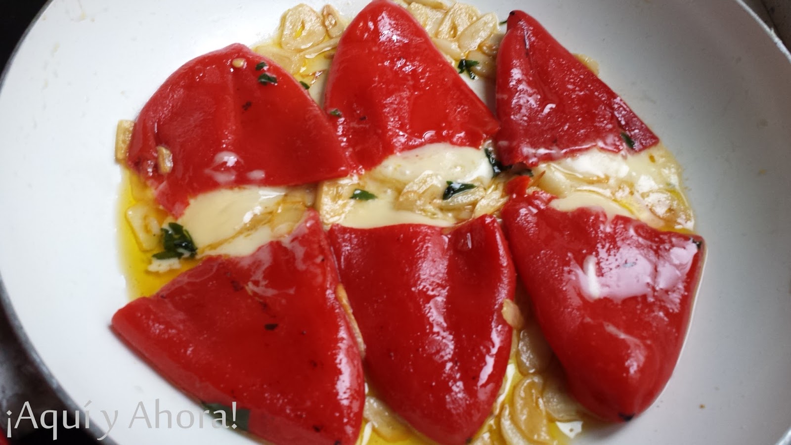 ¡Aquí y Ahora!: Pimientos del piquillo rellenos de queso
