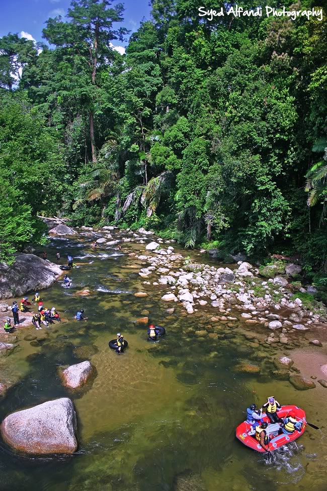 Where the whitewater rafting activity begins.