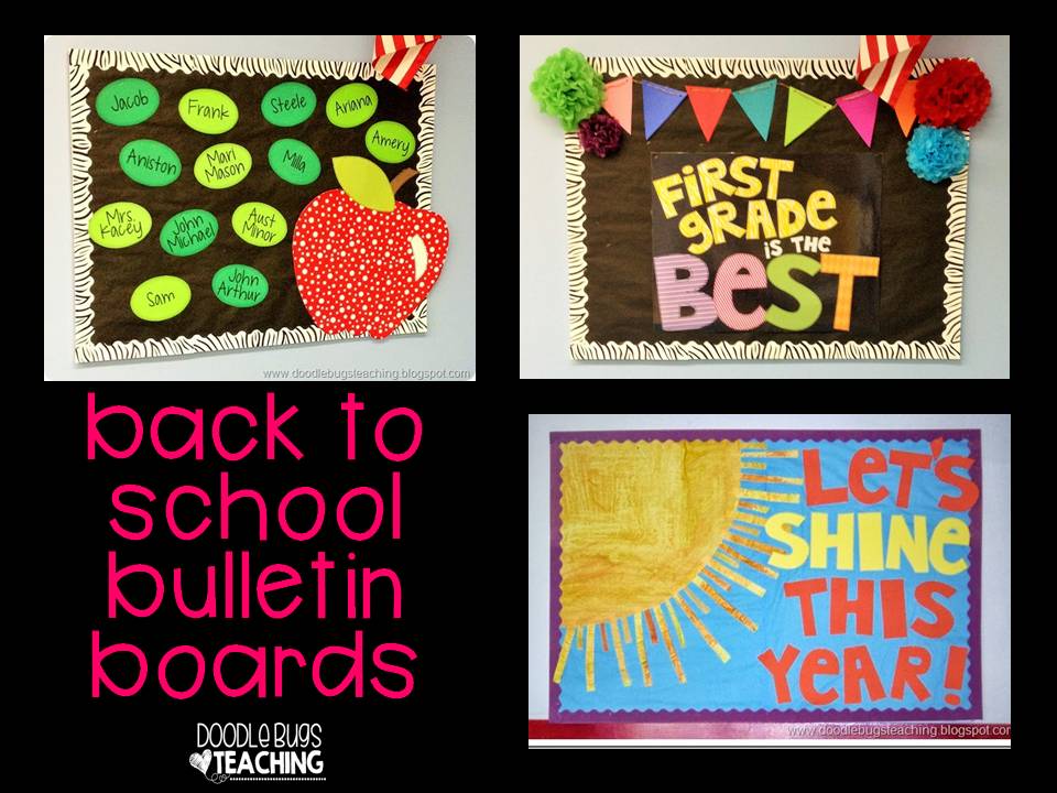 Doodle Bugs Teaching {first grade rocks!}: Back to School Bulletin ...