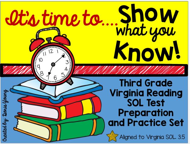 Live and Learn: Third Grade Virginia SOL Reading Test Practice Pages