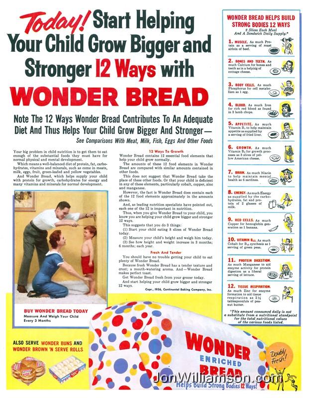 ENG103.05 Rhetoric and Writing : Wonder Bread 1950's ads