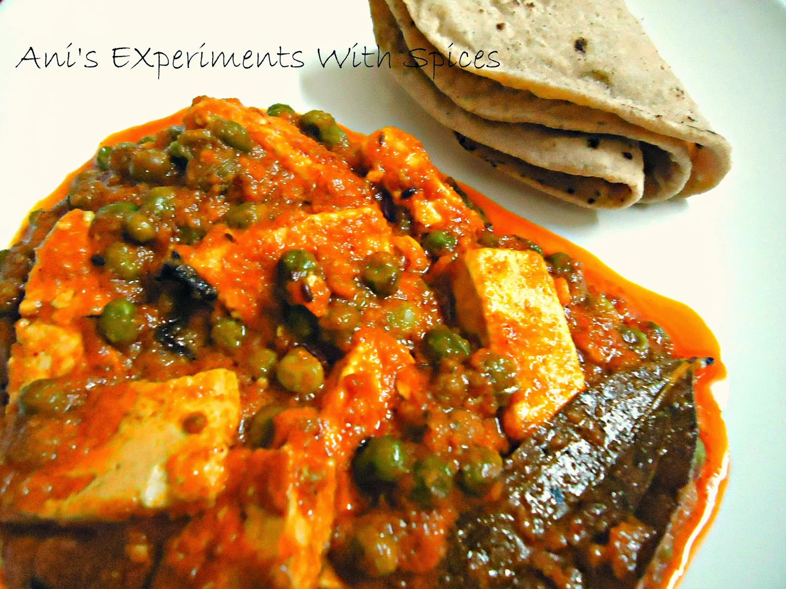 Ani's Experiments With Spices: Muttar Paneer (Cottage Cheese With Peas ...