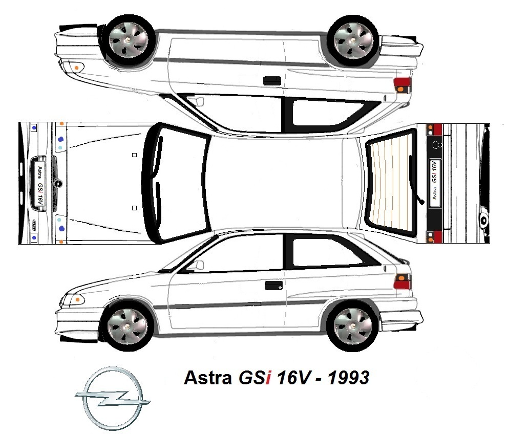 Brasil Papercraft Ozorio: Opel Astra GSi 16v