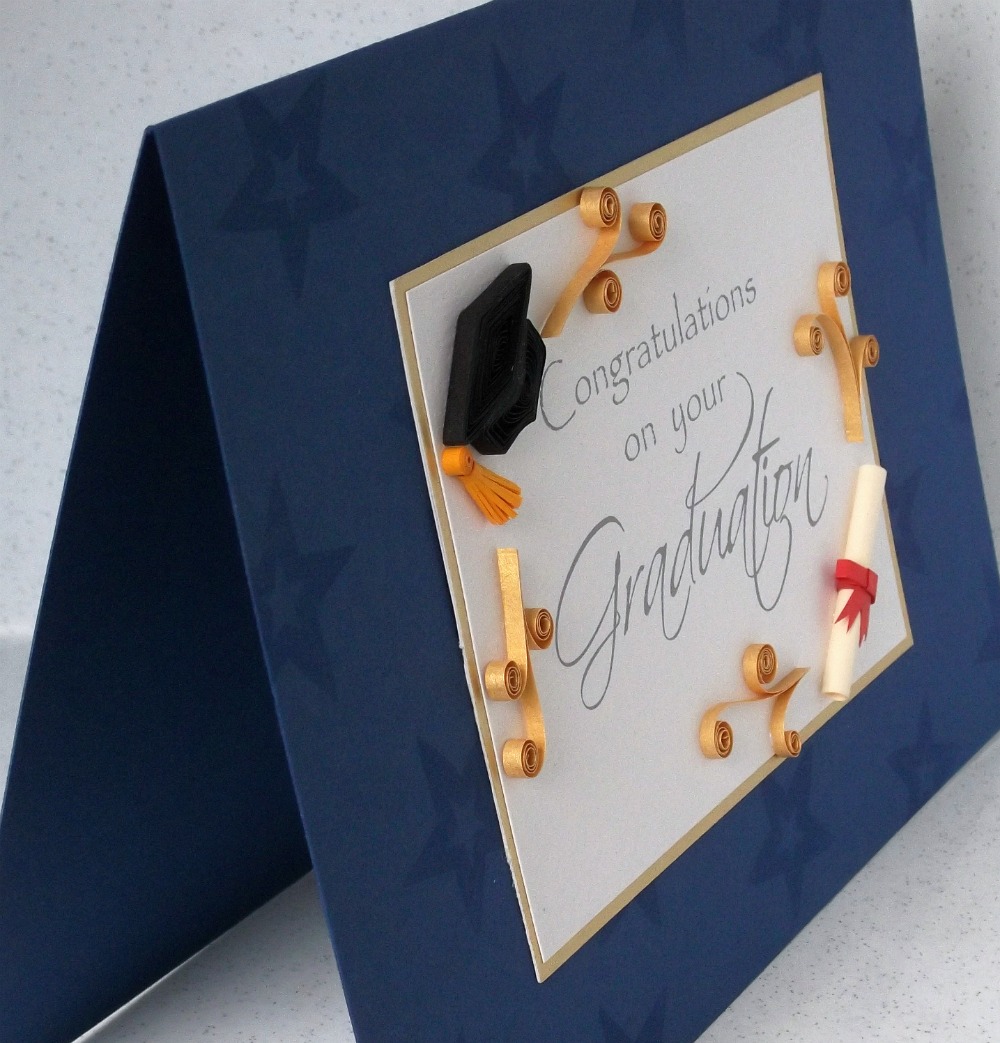 Paper Daisy Cards: Quilled graduation card