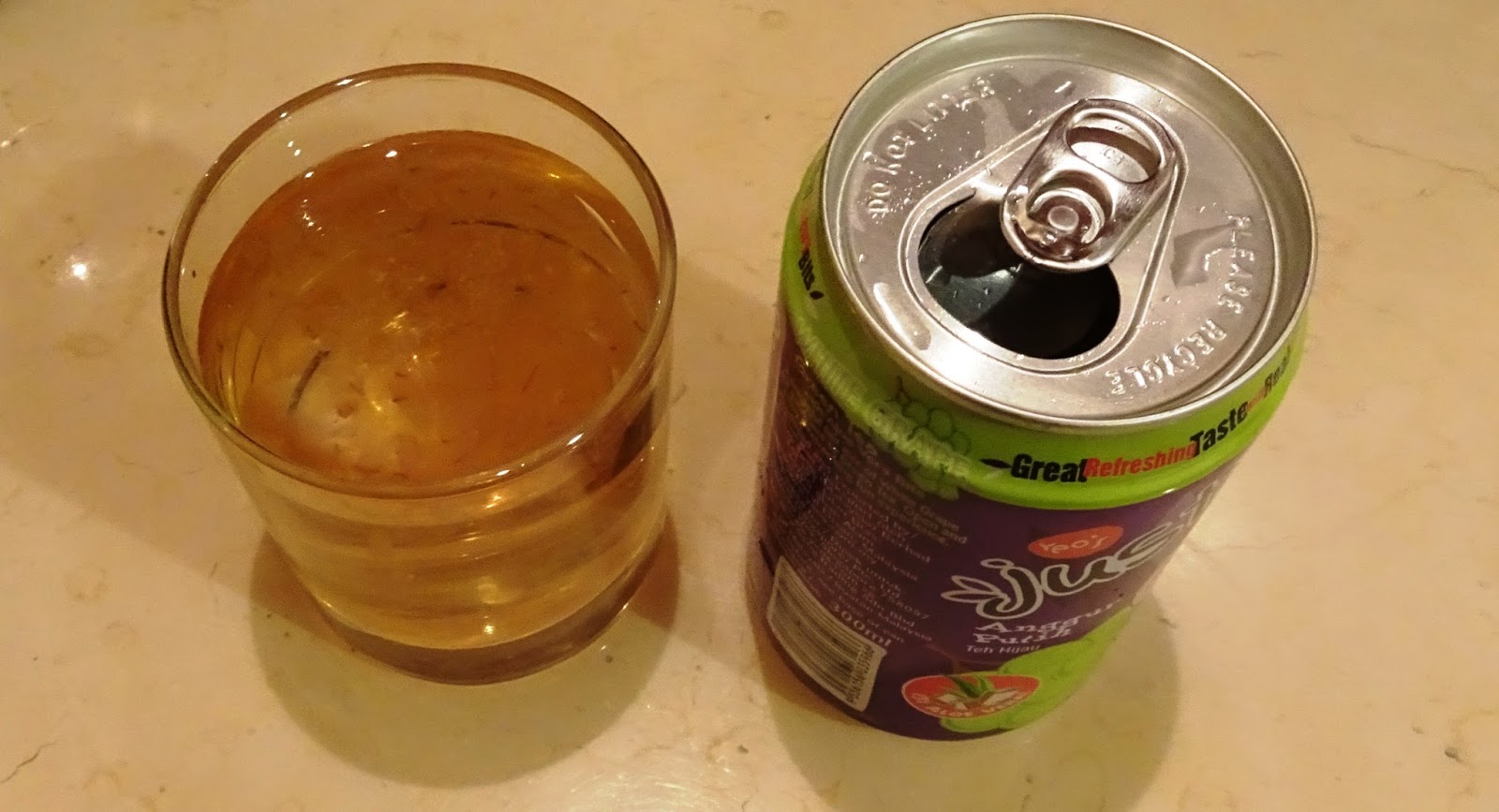 [開箱] 新加坡楊協成綠茶蘆薈爽(葡萄口味)/Yeo's Justea (Green Tea with Aloe Vera and White ...