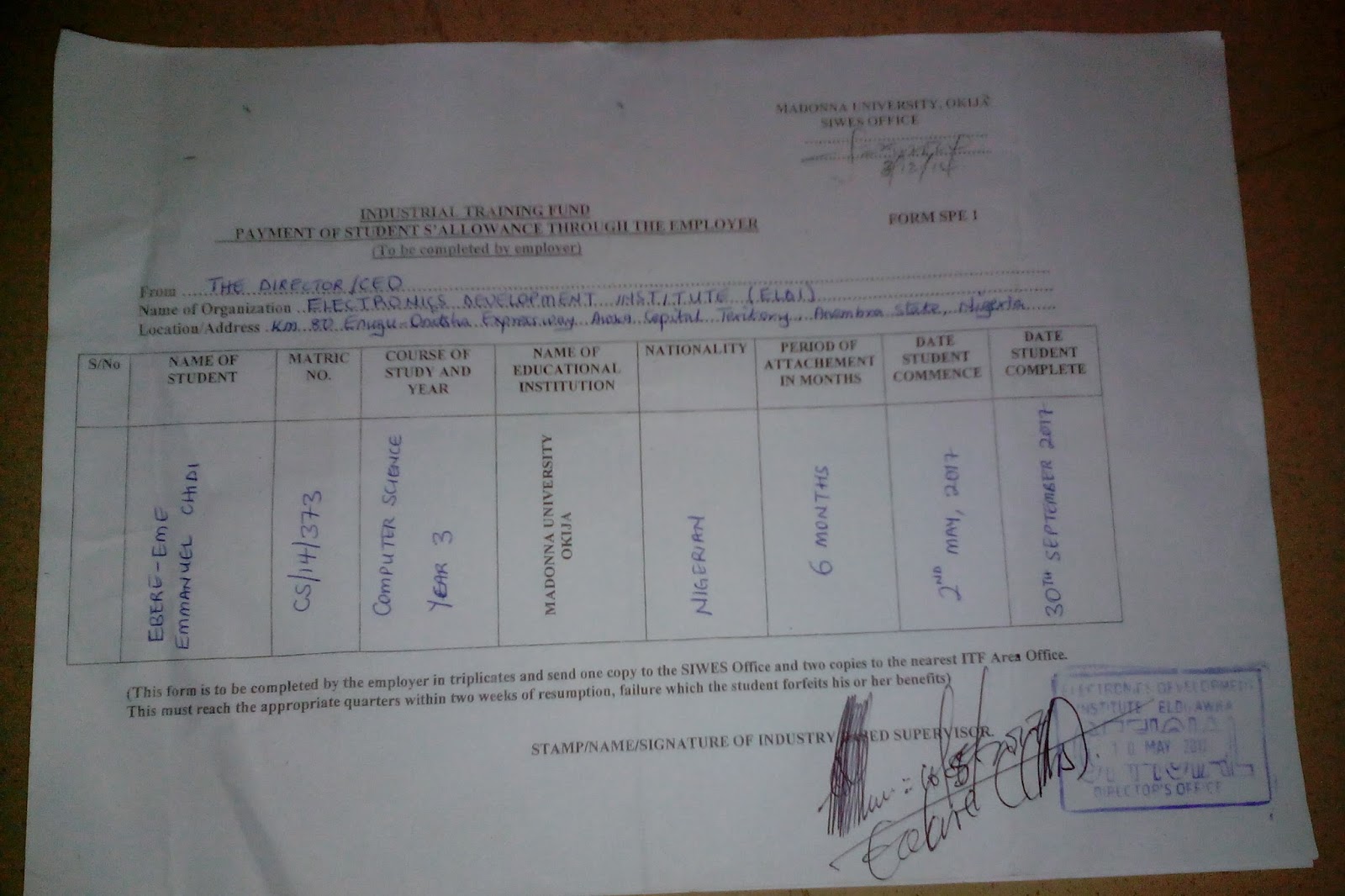 How to fill your IT documents - SCARF form or SP1 form