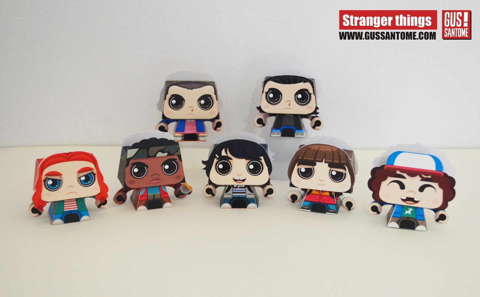 Mini Papercraft: Stranger things // Punk Eleven , Max and the Team