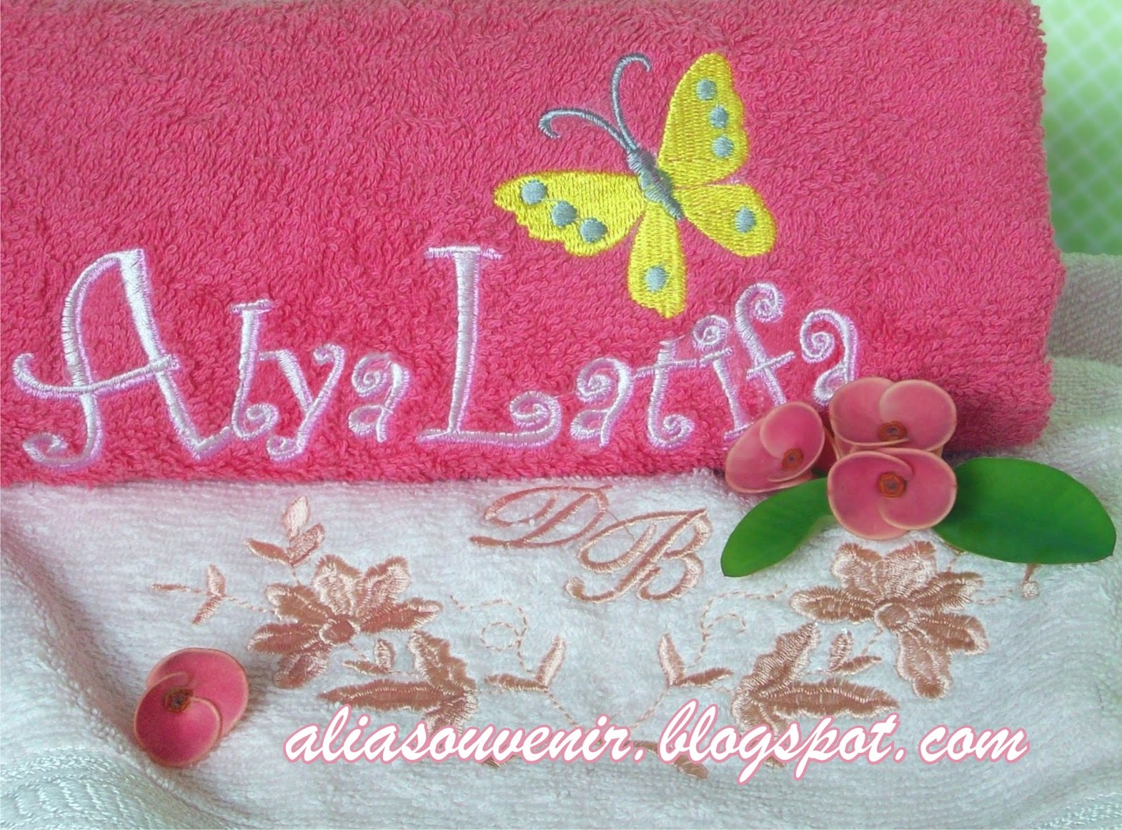 Souvenir Handuk Bordir Design Gambar Istimewa