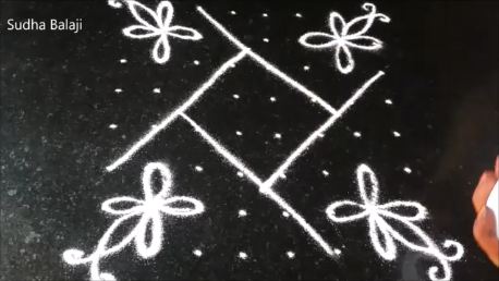 8 by 8 dots rangoli 8-8 dots kolam