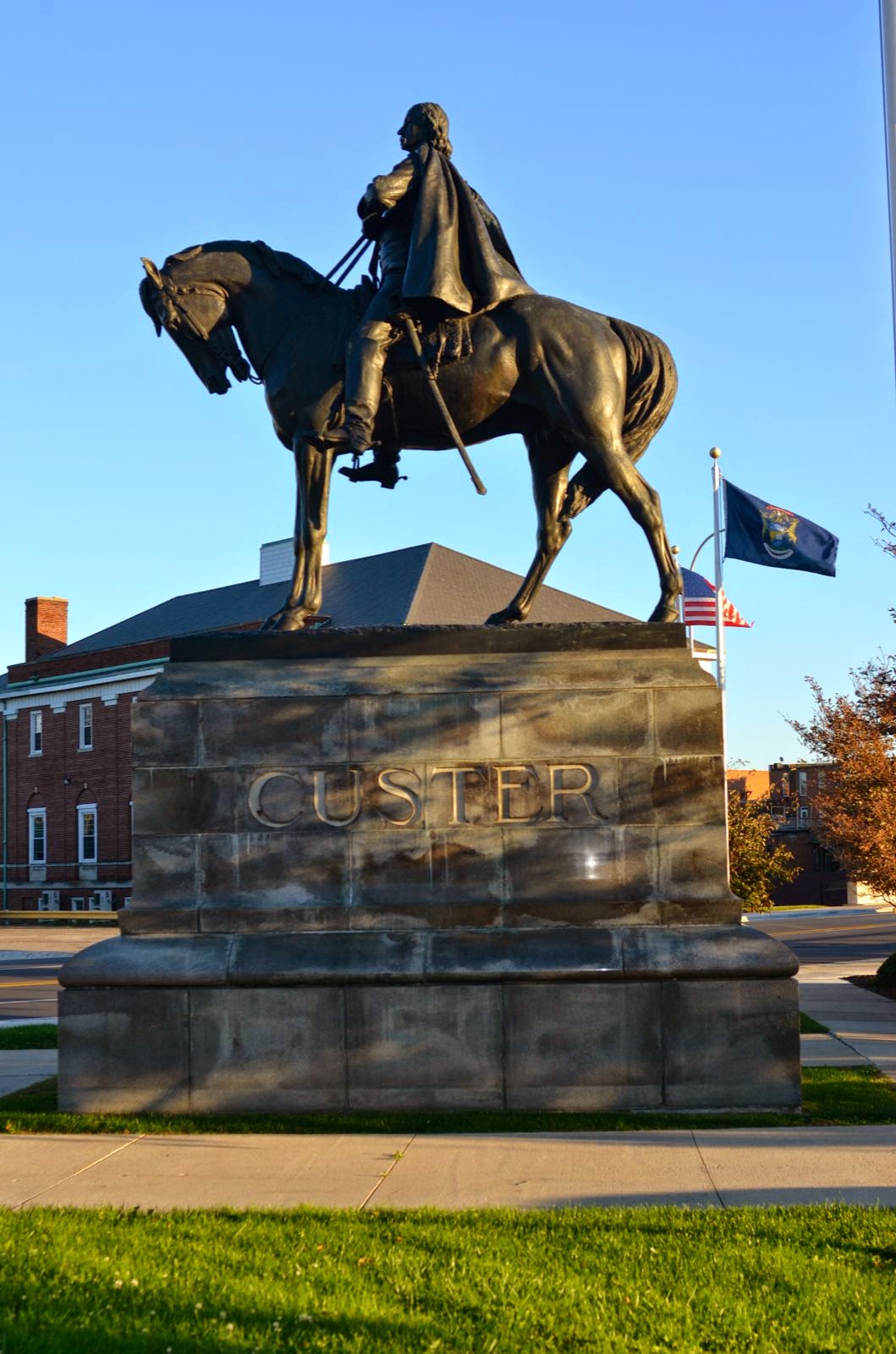 RVing Beach Bums: River Raisin Battlefield and Custer's Statue, Monroe, MI