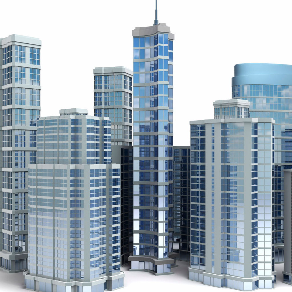 High-rise buildings designed wallpaper