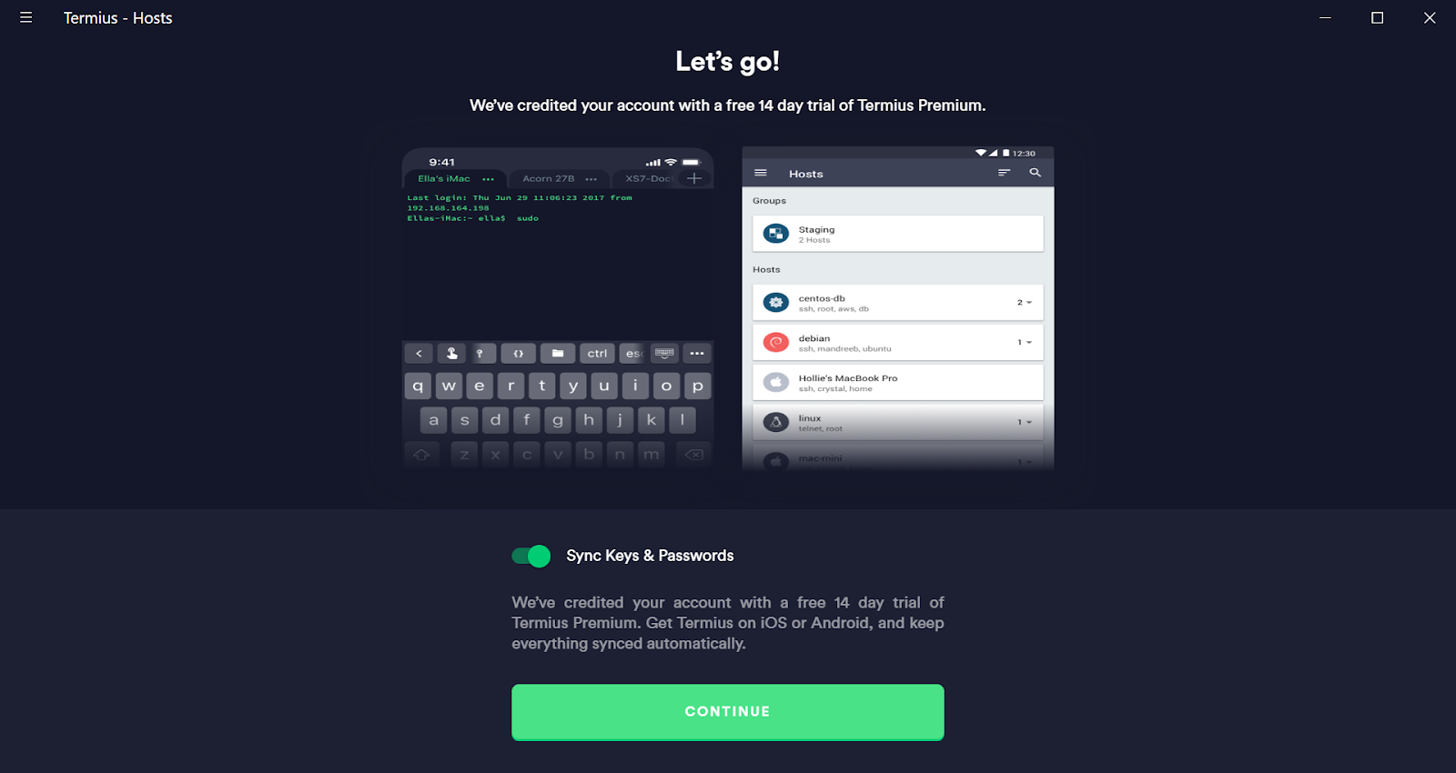 [Linux] 跨平台 SSH Client 工具 - Termius ~ m@rcus 學習筆記