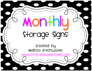 Classroom Freebies Too: Monthly Storage Labels