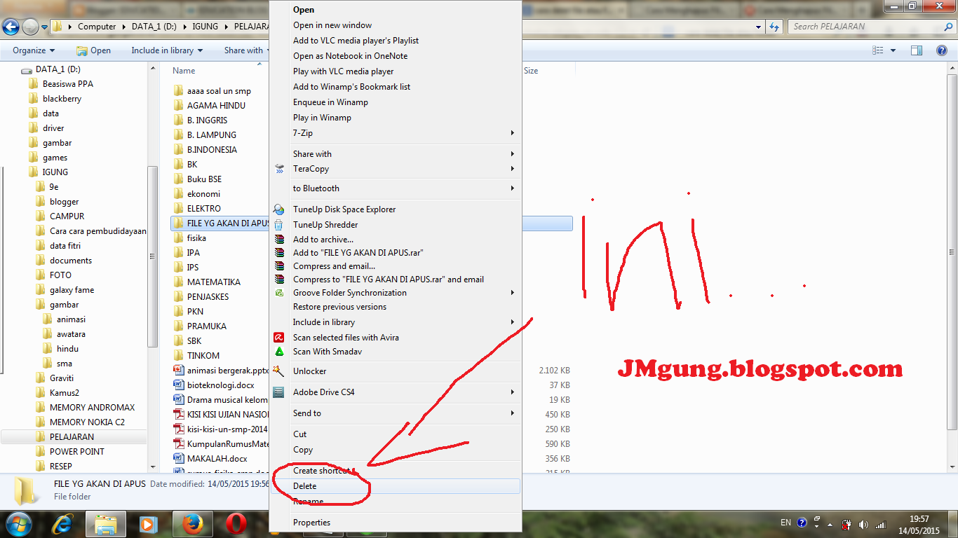 EDUCATION BLOG: Cara Delete File/Folder