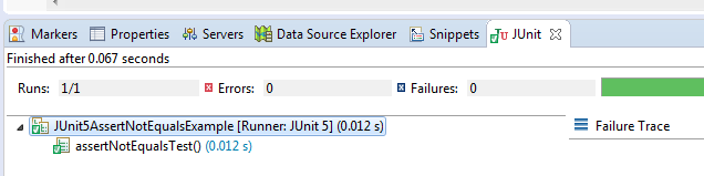JUnit 5 assertNotEquals Example