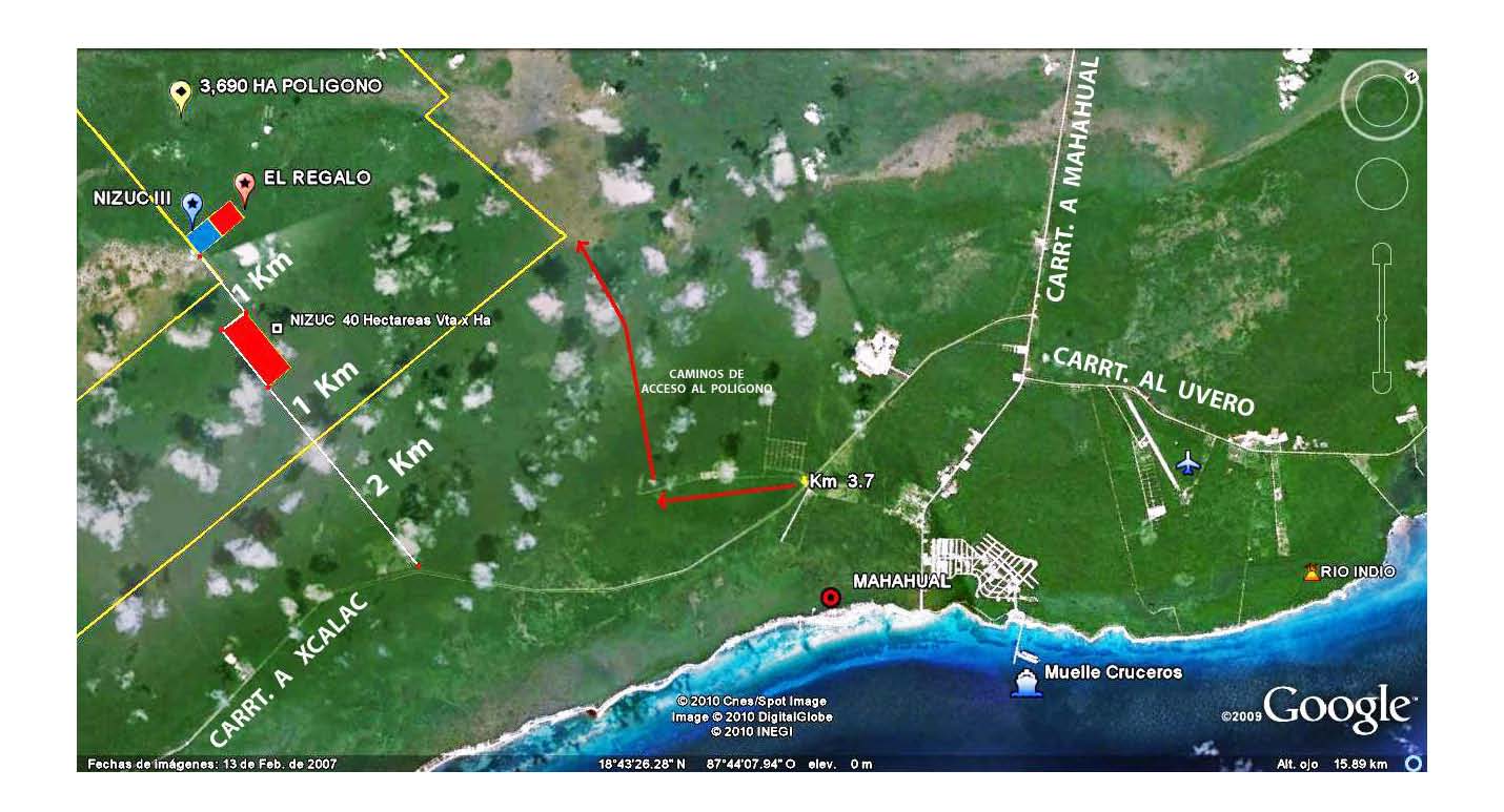 Excelentes Terrenos a la venta en Mahahual, Quintana Roo a 4 km de la playa
