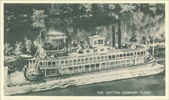 POSTCARDY: the postcard explorer: Dayton Company 1940 Aquatennial Float