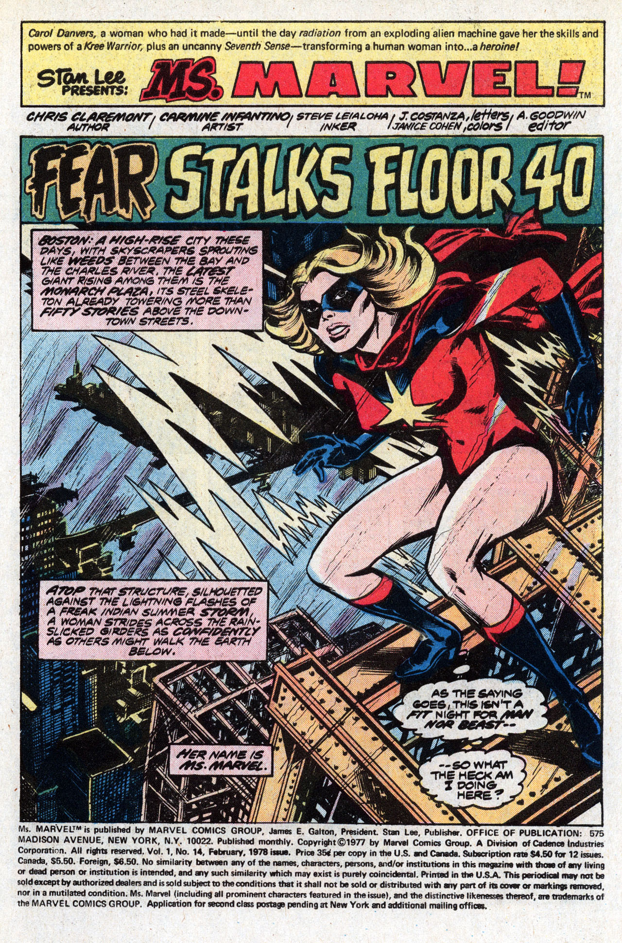 Read online Ms. Marvel (1977) comic - Issue #14
