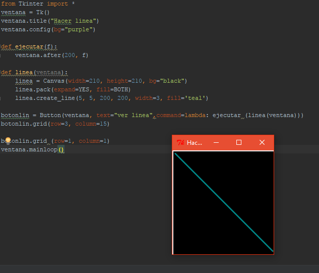 - Ejemplos: Botón con figuras en Python con PyCharm-