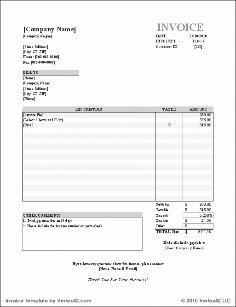 contoh invoice excel - wood scribd indo