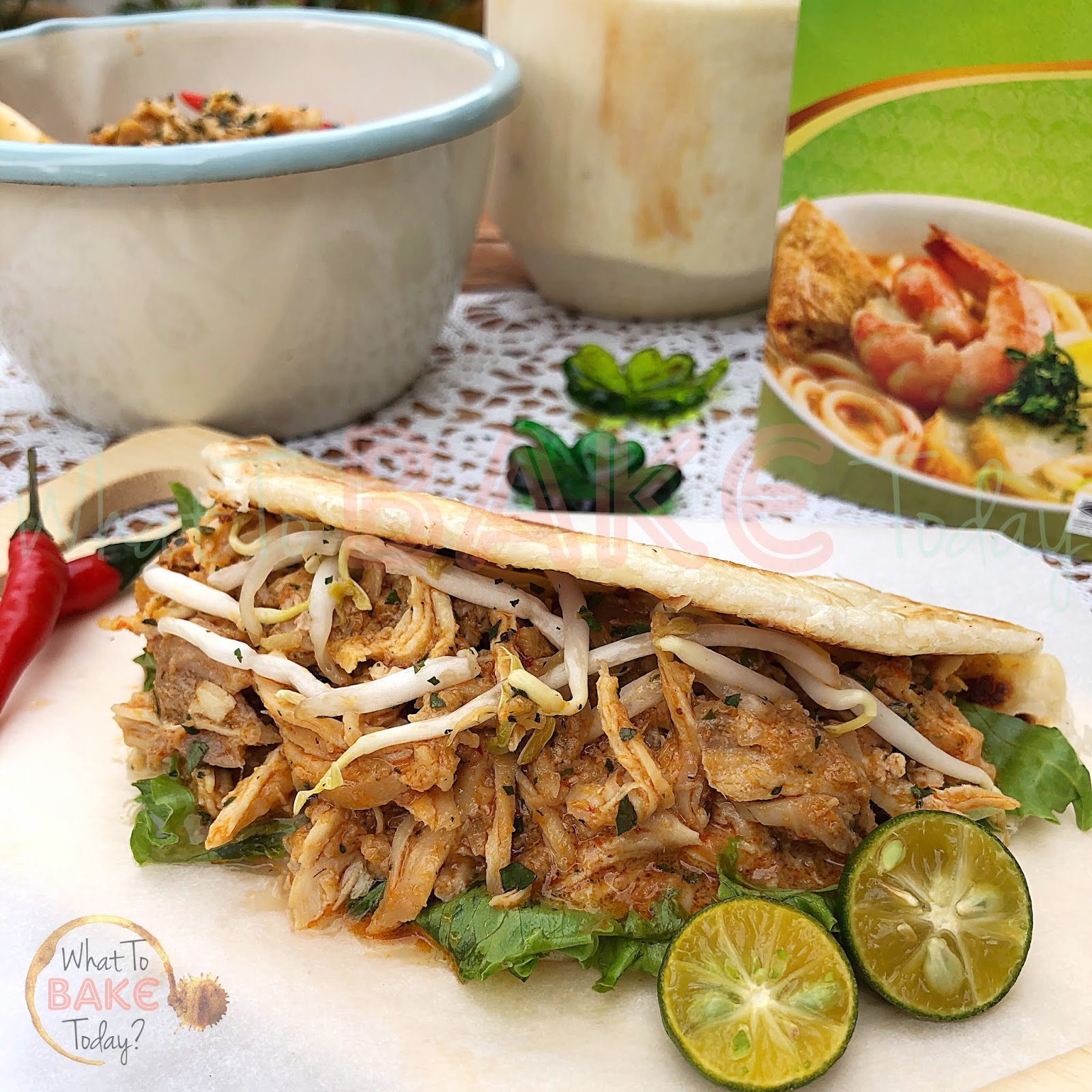 What To Bake Today: Laksa Pulled Chicken Prata Foldover