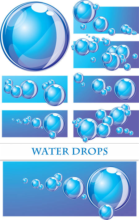 Quality Graphic Resources: Water Drops - Design Elements