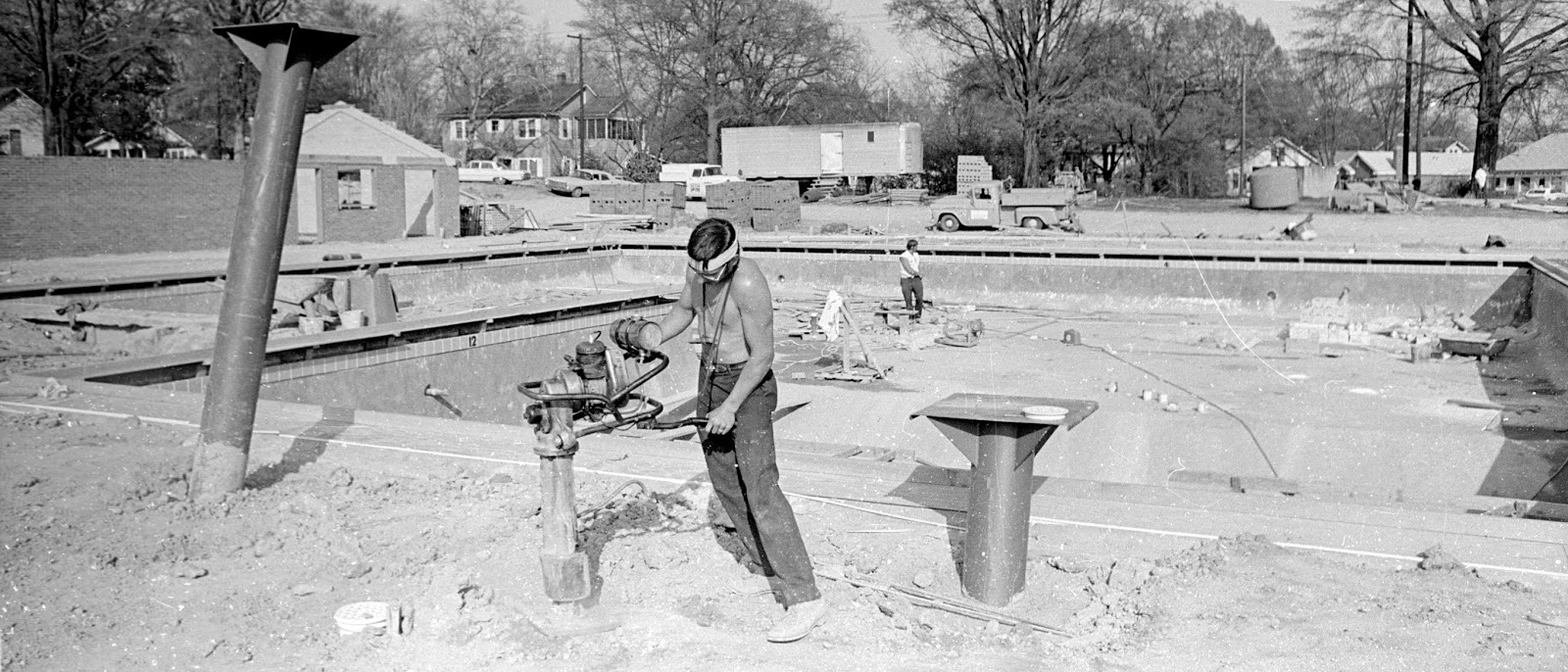 THE LANCASTER ARCHIVE: Wylie Street Pool Construction - 1971 - Lancaster SC