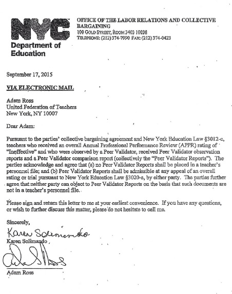 Chaz's School Daze: The DOE And UFT Have Made It Easier To Termminate ...