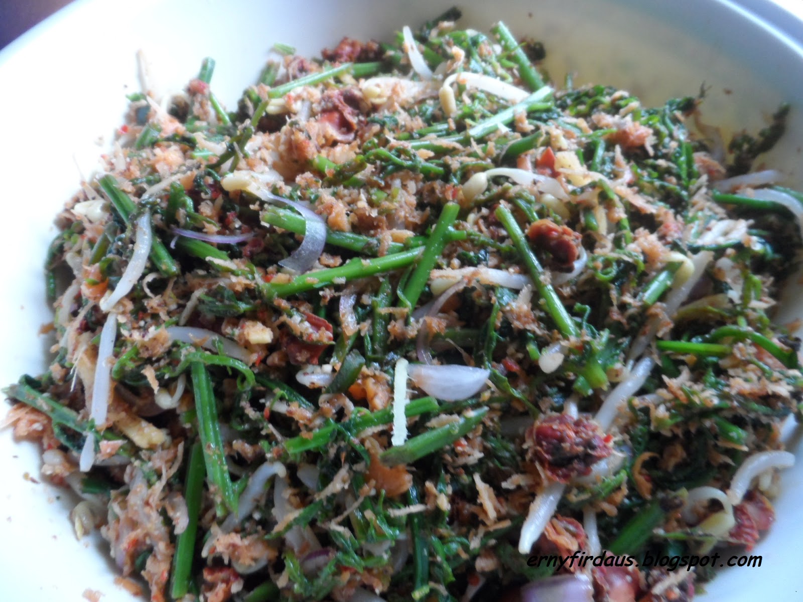 TERU TERU BOZU: Resipi: Kerabu Pucuk Paku & Kerabu Jantung Pisang