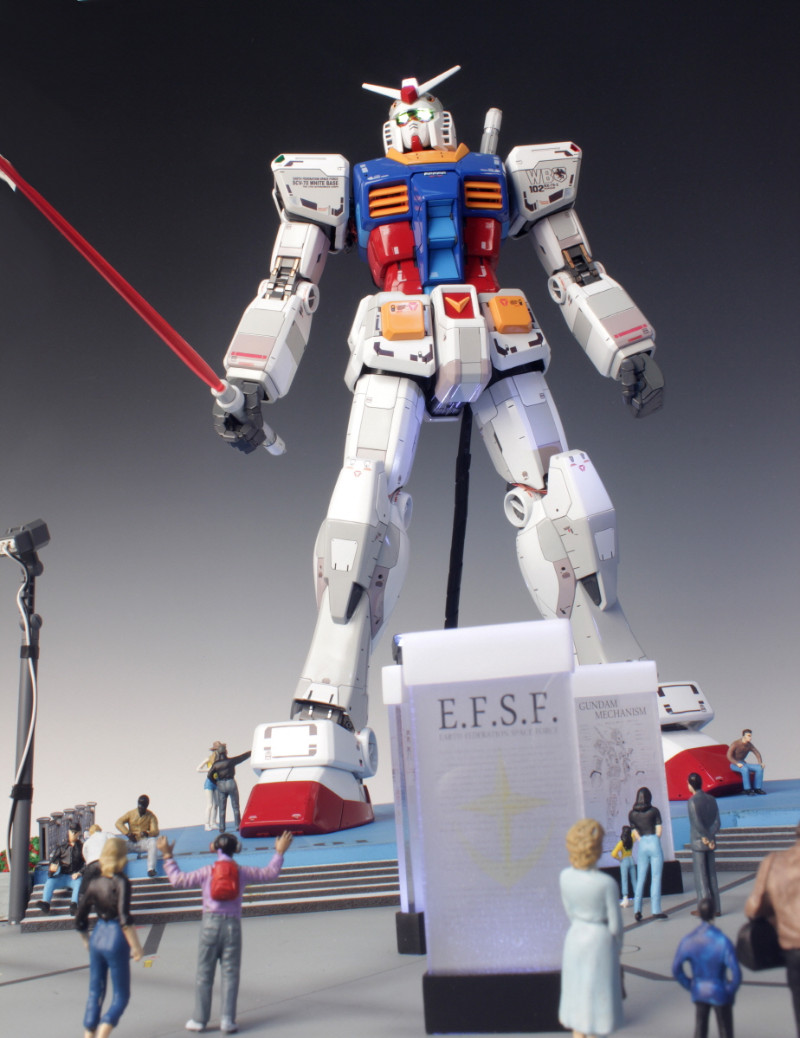 GUNDAM GUY: 1/48 Mega Size RX-78-2 Gundam + Char's Zaku II (1:1 Scale ...