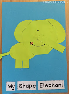 Zoo Animal 2d Shape Craft + A Freebie | From the Pond