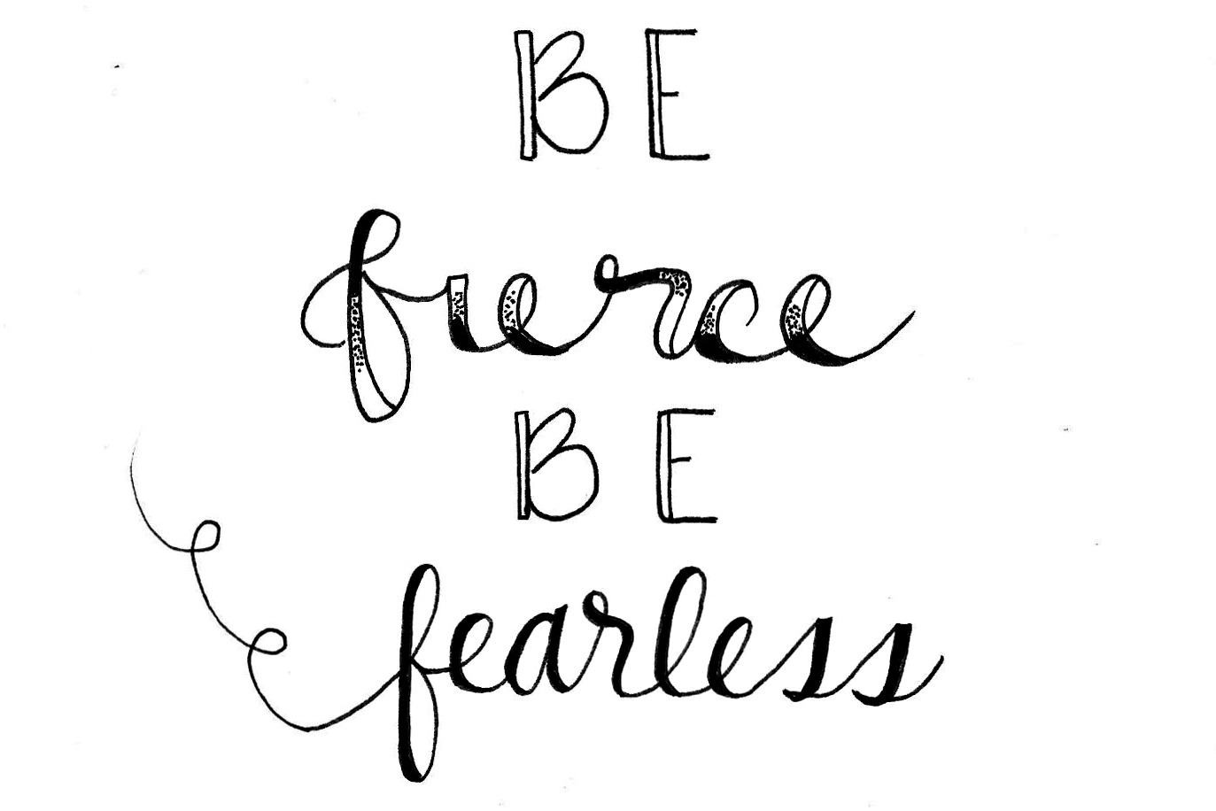 The Answer Is Chocolate: Happy Monday! Be Fierce: Lettering and ...