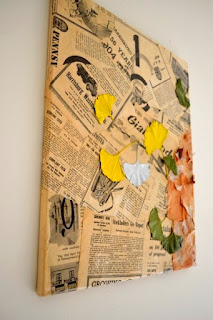 imprints handmade: Newspaper on the wall
