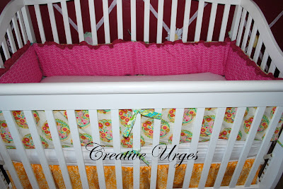 Creative Urges-Creative Blogspot: How to make a crib bumper tutorial...