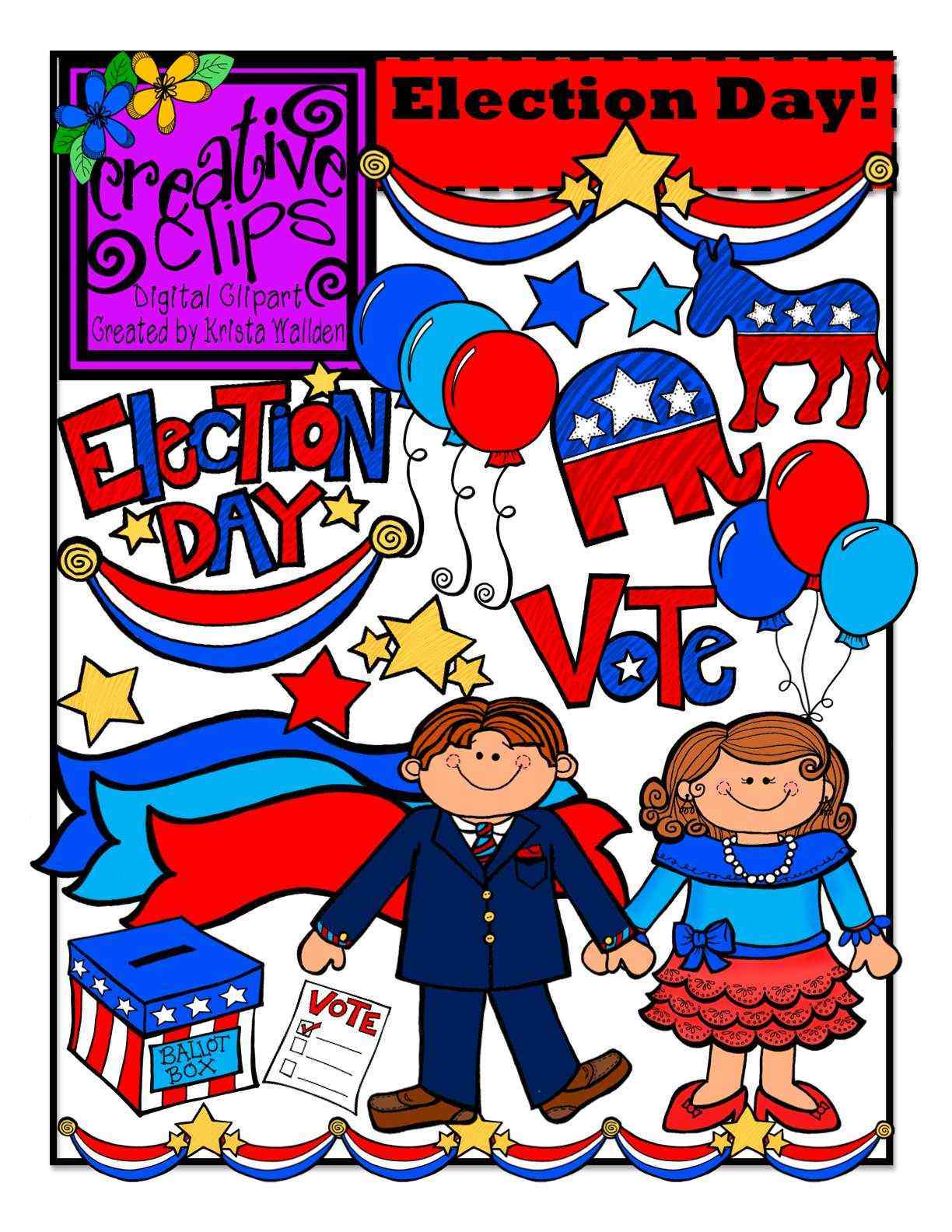 Election Day Clipart Black