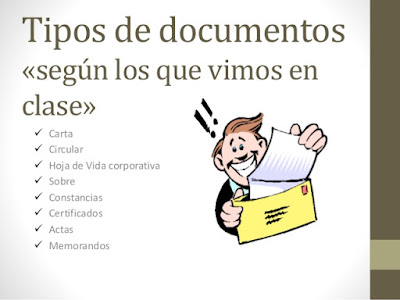 CLASES Y TIPOS DE DOCUMENTOS: TIPOS DE DOCUMENTOS