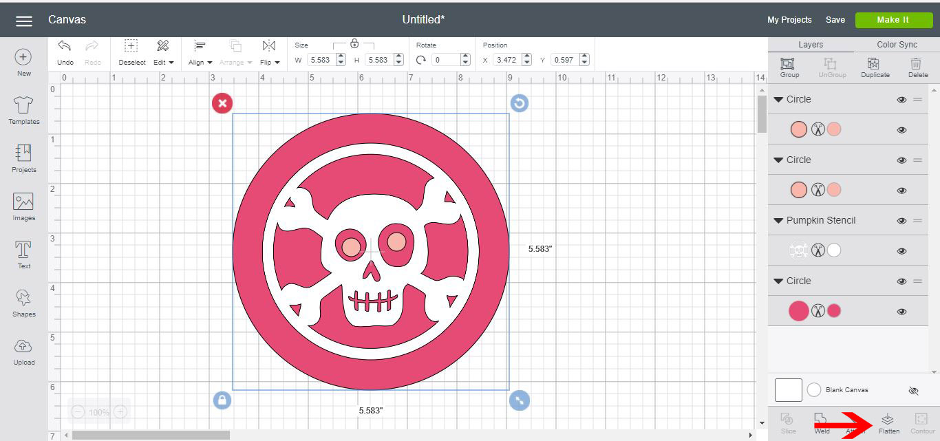 How to flatten your image in Cricut design space | Design Bundles
