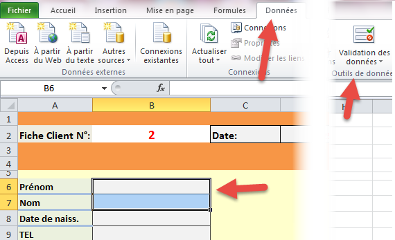 Validation des données | Formation Excel