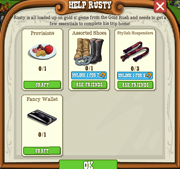 Frontierville Italia: GOLD RUSH STORIES ciclo di 5 missioni