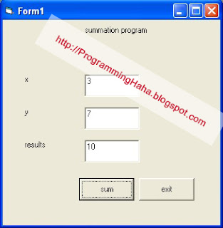 Creating a program with a variable sum - visual basic