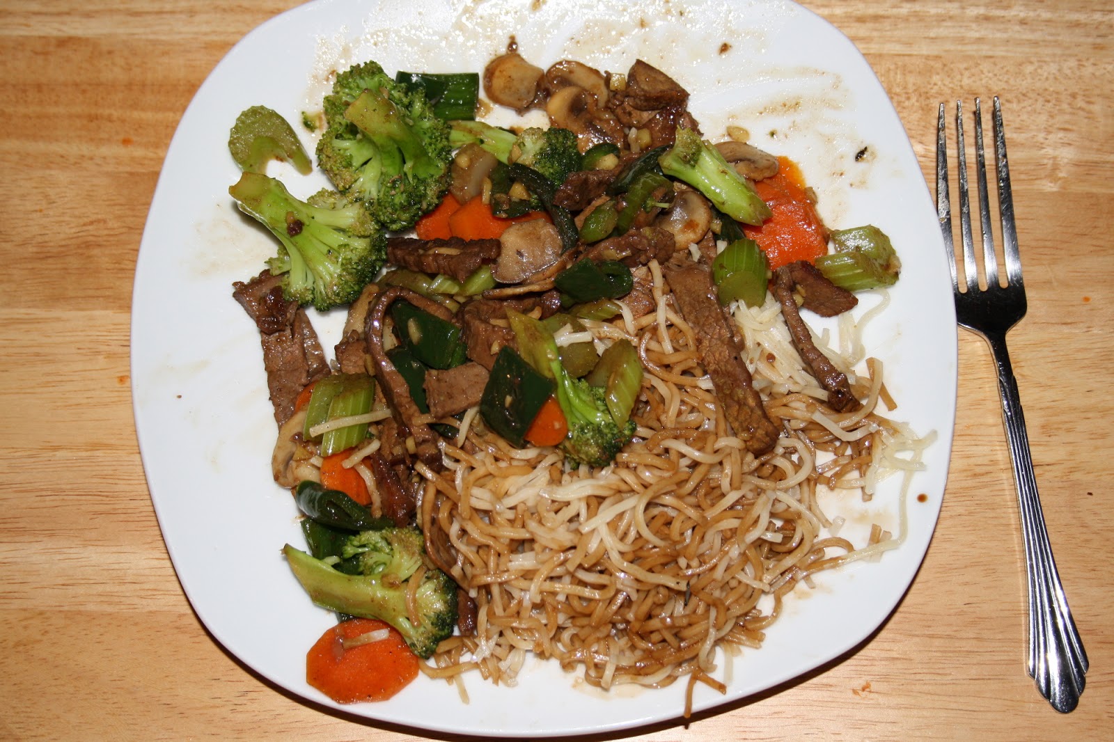 Eat Out In Every Night: Ginger Beef on Steam Fried Noodles