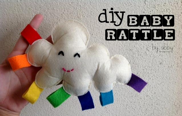 sarang craft : My Weekend Project #7: Rainbow Cloud Baby Rattle