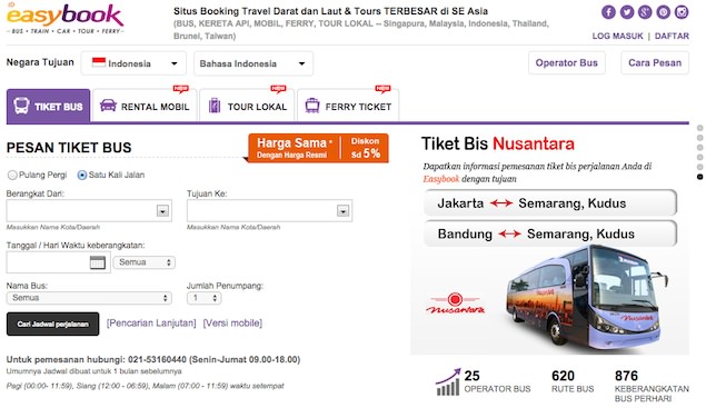 Daftar Situs untuk Pesan Tiket Bus Secara Online - Asik Liburan